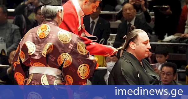 Traditional retirement ceremony held for Georgian sumo wrestler Tochinoshin | imedinews